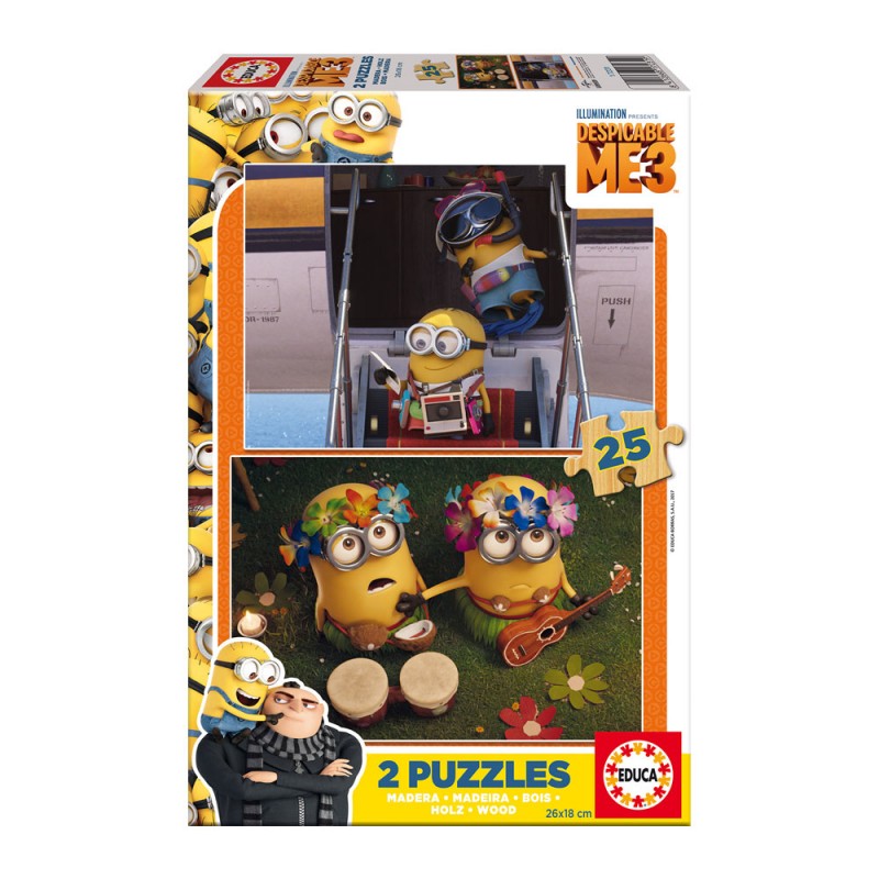 2x Super Puzzle 25 peças - Minions | Loja da Criança