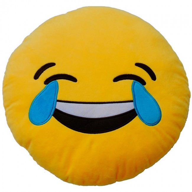 Almofada Emoji Chorar de tanto Rir - 32cm | Loja da Criança