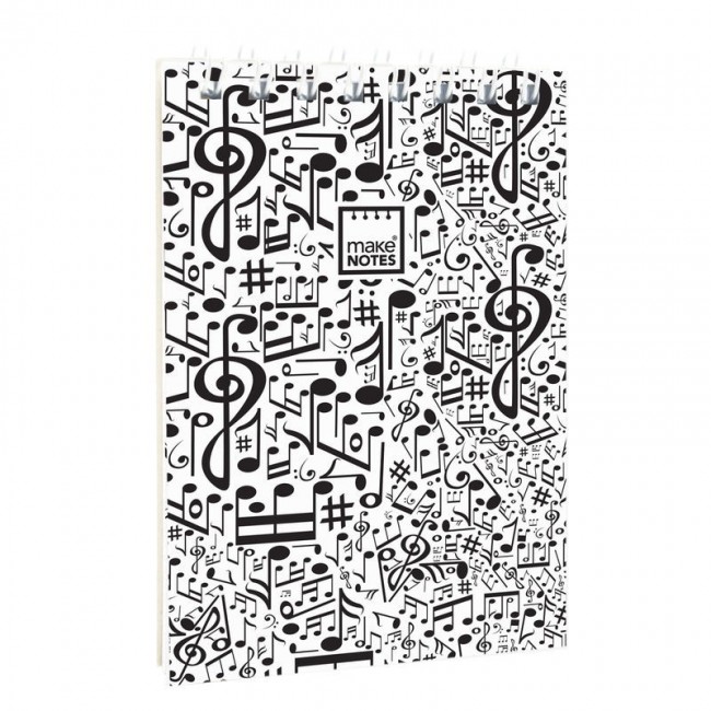 Bloco branco A7 com argolas - Music | Loja da Criança