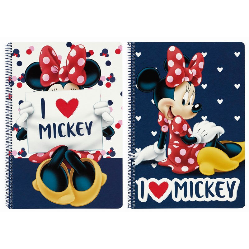 Caderno argolas Minnie Disney A4 Sortido - Love Mickey | Loja da Criança