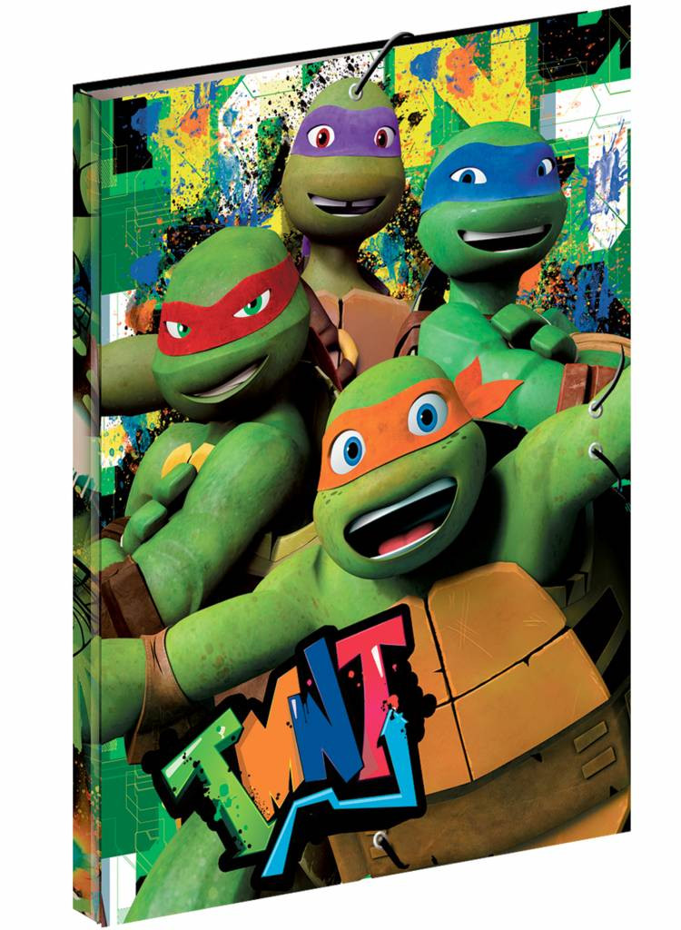 Capa A4 c/ Elásticos Tartarugas Ninja Border | Loja da Criança