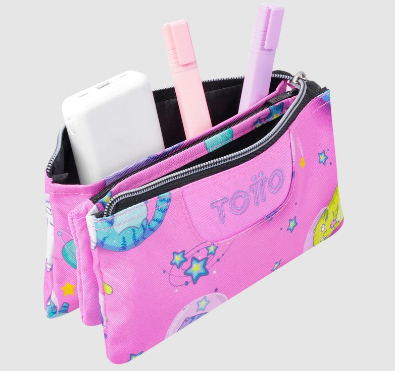 Estojo Escolar Triplo Totto Space Cat | Loja da Criança