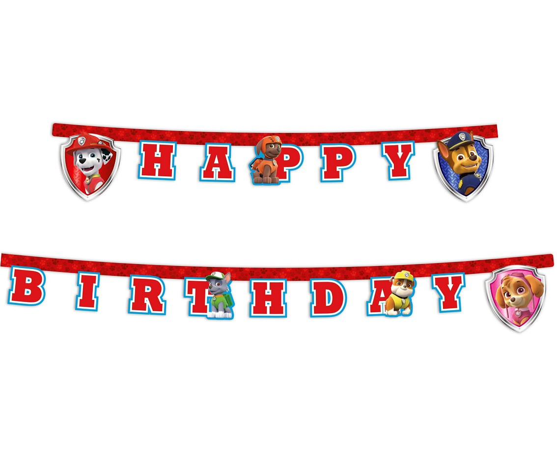 Grinalda Patrulha Pata Happy Birthday 2m | Loja da Criança