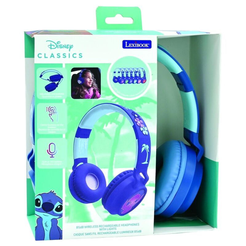 Headphones Bluetooth Stitch Disney com luz | Loja da Criança