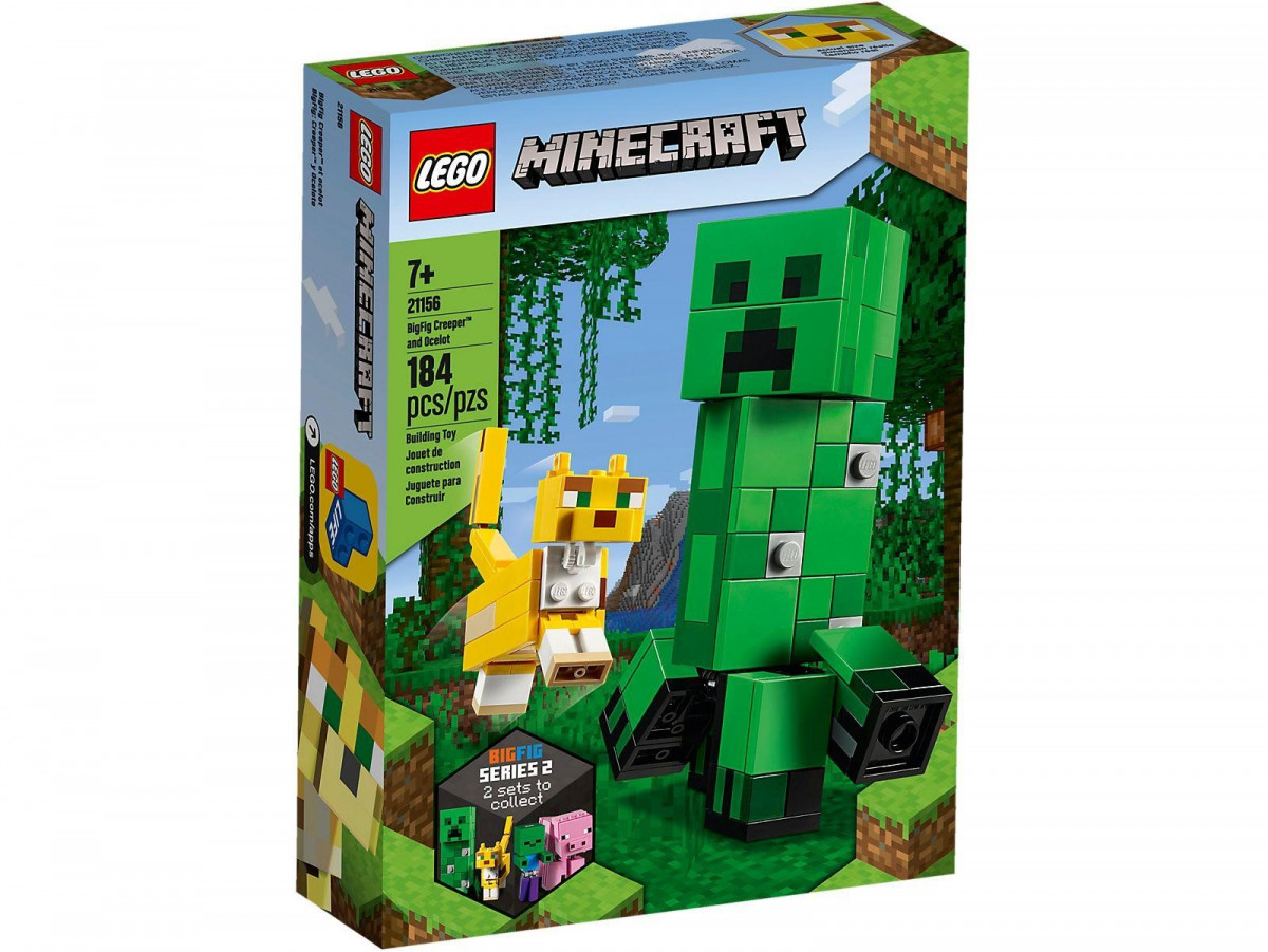Lego Minecraft Bigfig Creeper e Ozelot 21156 | Loja da Criança