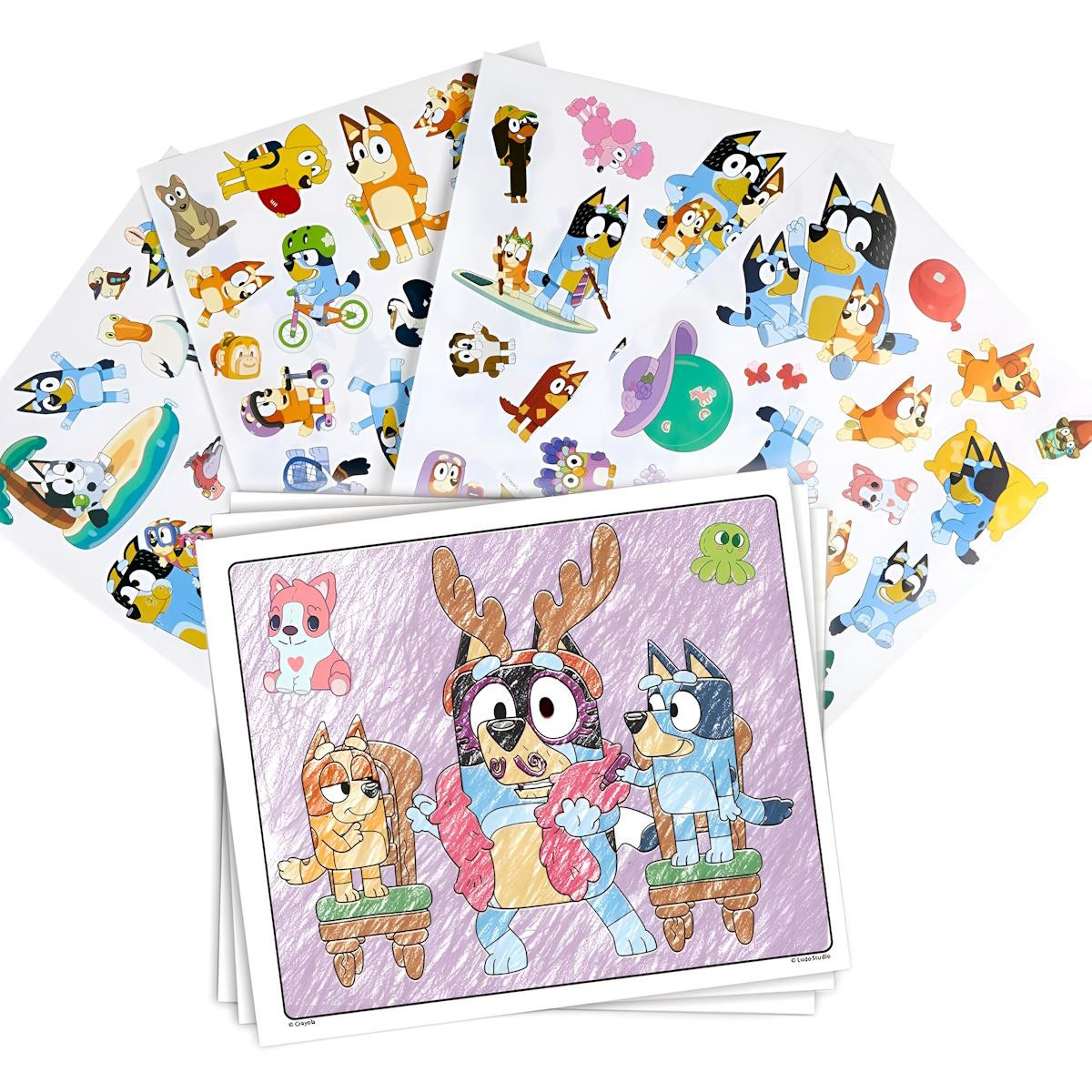 Livro Pintar autocolantes Bluey | Loja da Criança