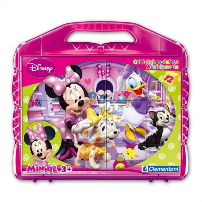 Mala Puzzles cubos Minnie Disney 12 peças | Loja da Criança