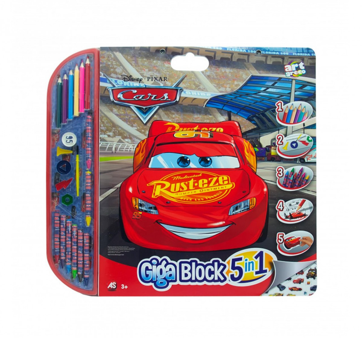 Mega Bloco Actividades Cars 5 em 1 | Loja da Criança