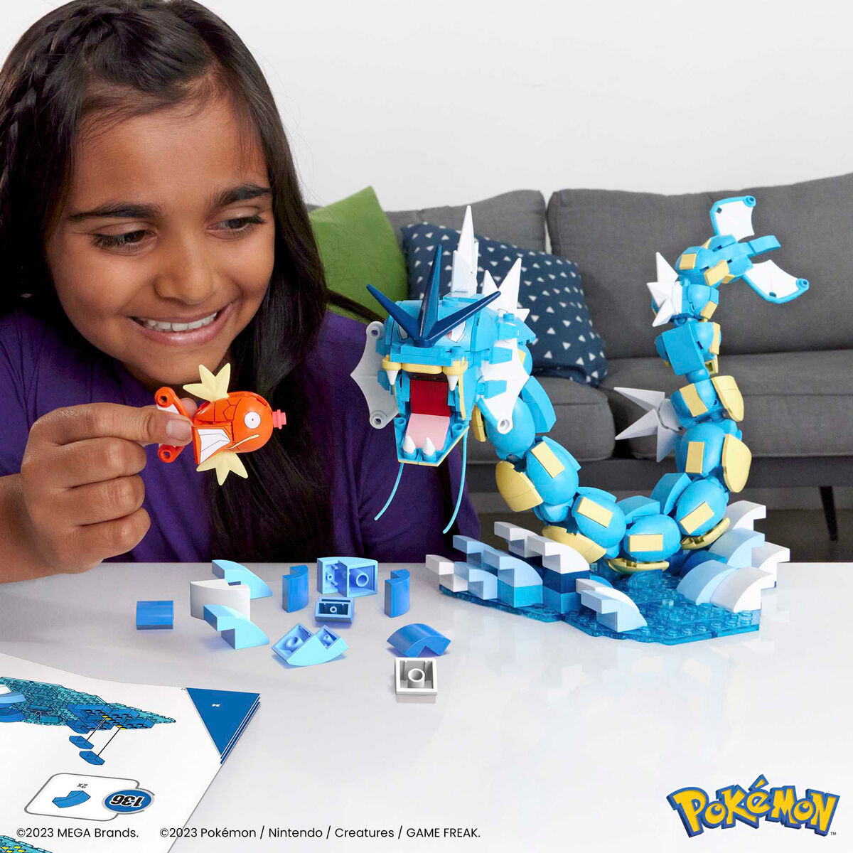 Mega Construx Pokémon Evolução do Magikarp 411 peças | Loja da Criança