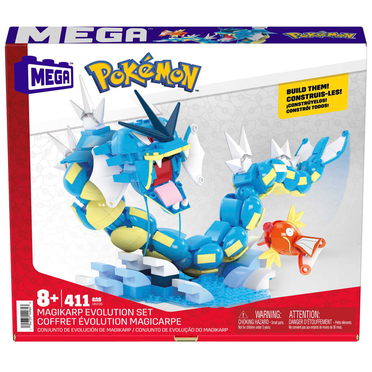 Mega Construx Pokémon Evolução do Magikarp 411 peças | Loja da Criança