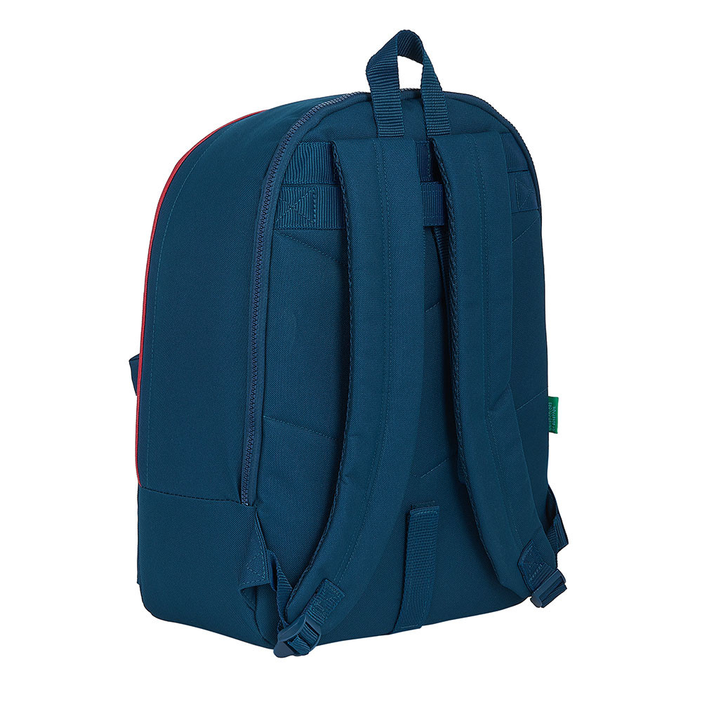Mochila Escolar 43 cm adap trolley Benetton Navy | Loja da Criança