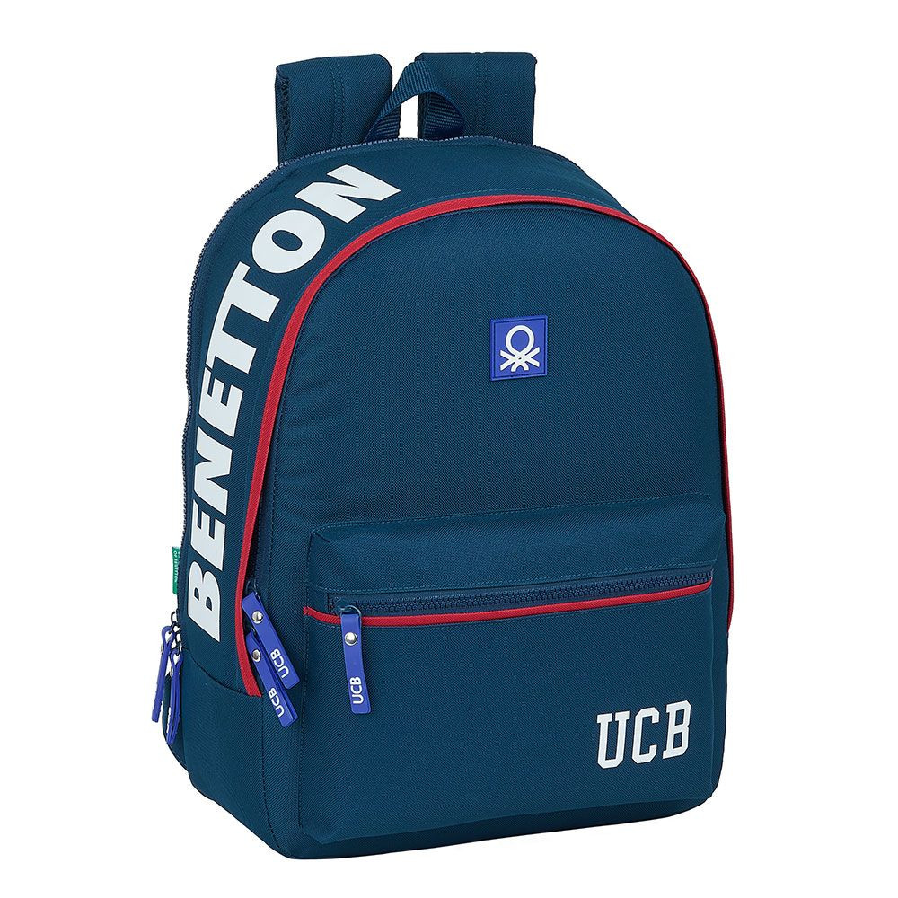 Mochila Escolar 43 cm adap trolley Benetton Navy | Loja da Criança