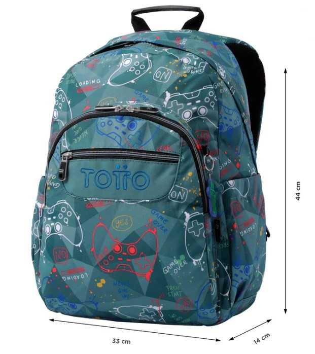 Mochila Escolar 44cm Totto Gaming | Loja da Criança