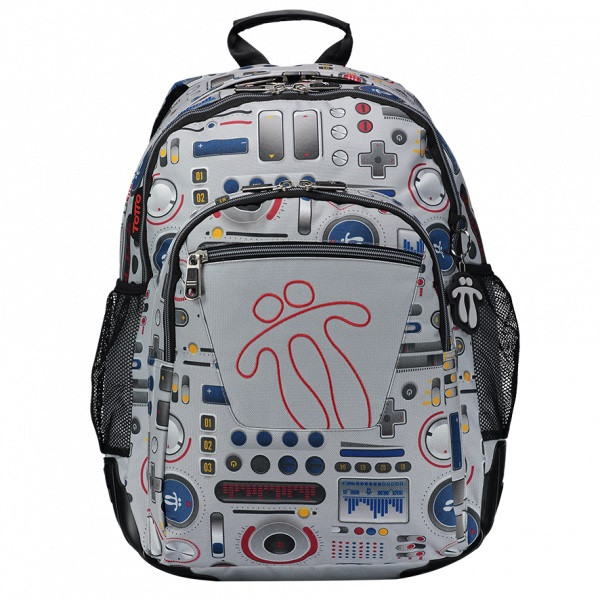 Mochila Escolar Dupla 44cm + Estojo Duplo Totto Space | Loja da Criança