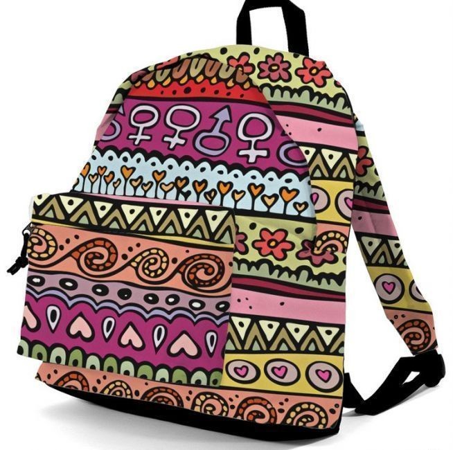 Mochila escolar Hippie 43cm | Loja da Criança