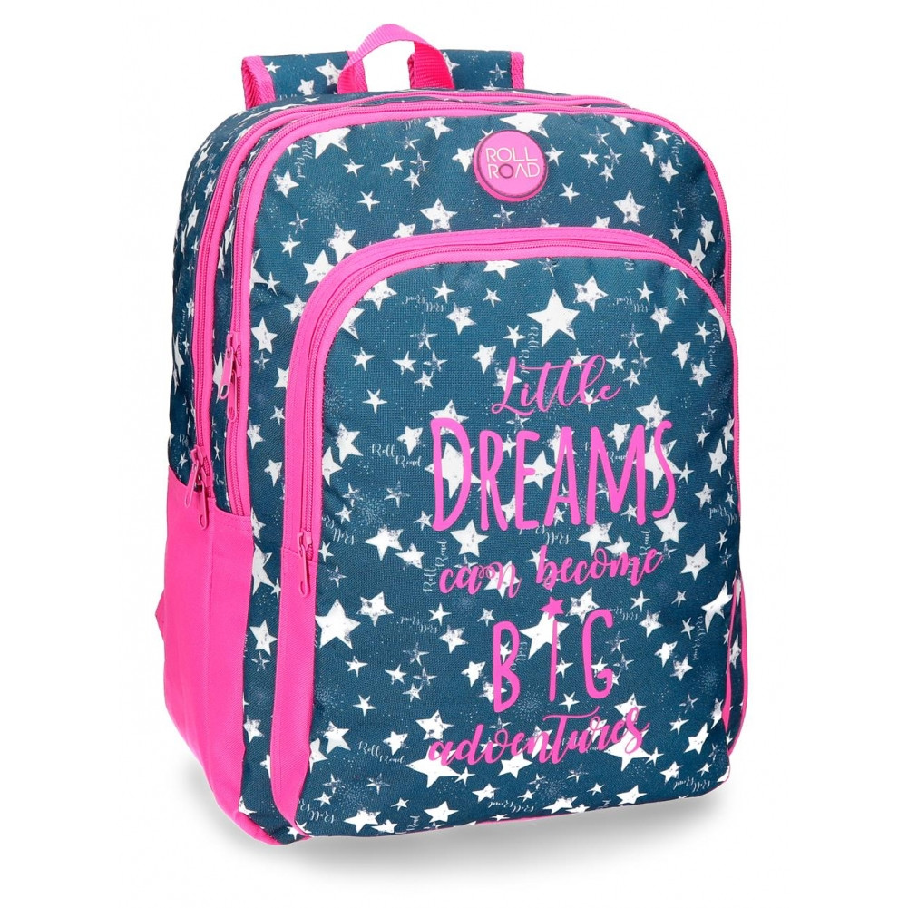 Mochila Escolar Roll Road Dreams Navy 42cm | Loja da Criança