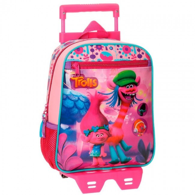 Mochila infantil c/ trolley Trolls Poppy 28cm | Loja da Criança