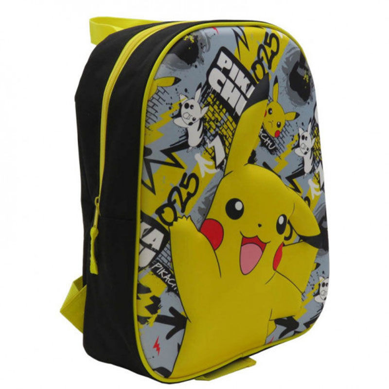 Mochila Pré Escolar 3D Pokémon Pikachu Charged Up 30cm | Loja da Criança