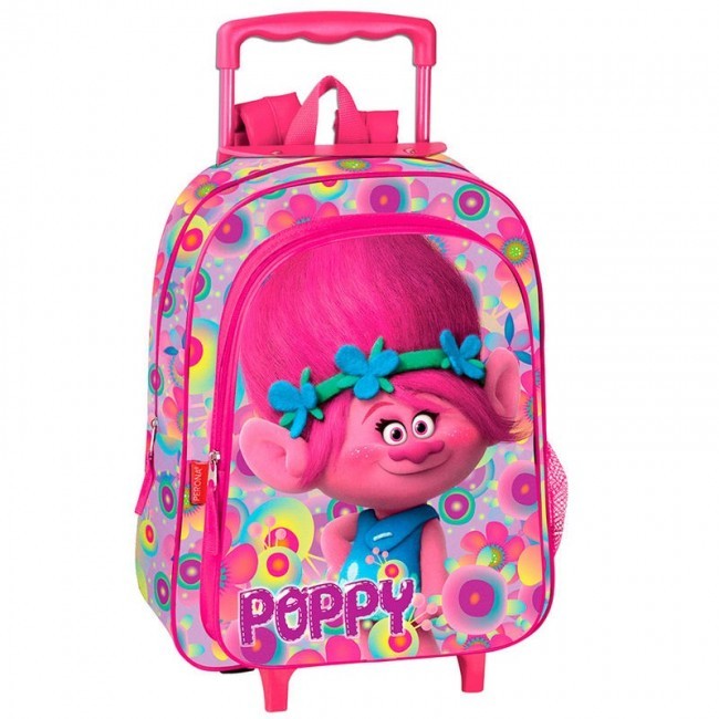 Mochila pre escolar trolley 37 cm Trolls Poppy Flowers | Loja da Criança