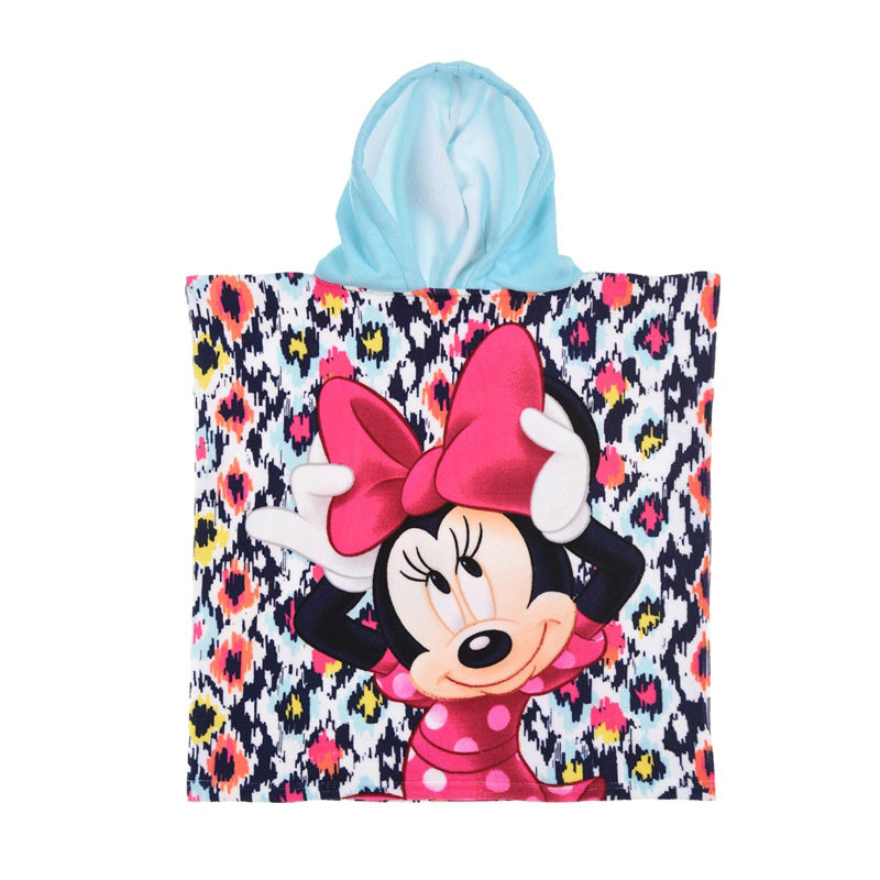 Poncho Praia Microfibra Minnie Tigresa Rosa | Loja da Criança