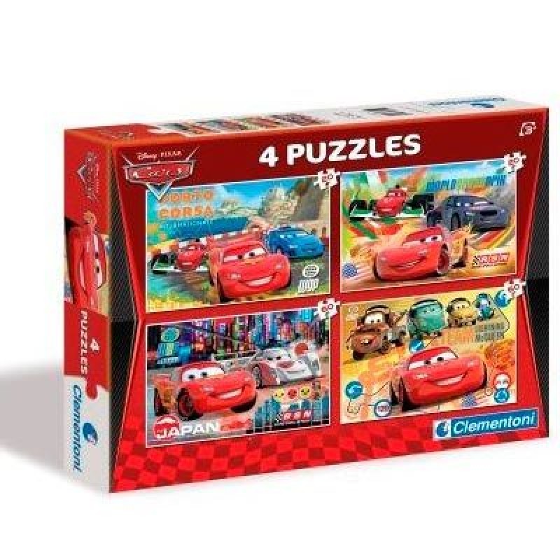 Puzzle 4 em 1 Cars Disney | Loja da Criança