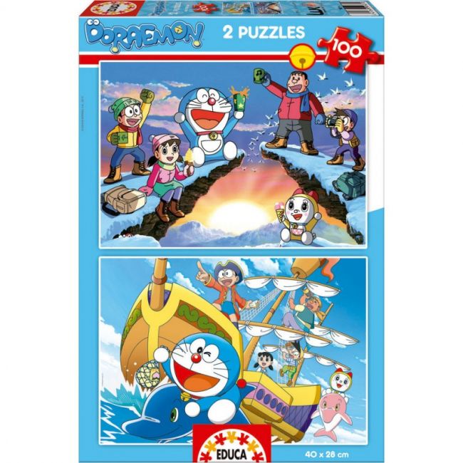 Puzzles Doraemon 2x100 | Loja da Criança