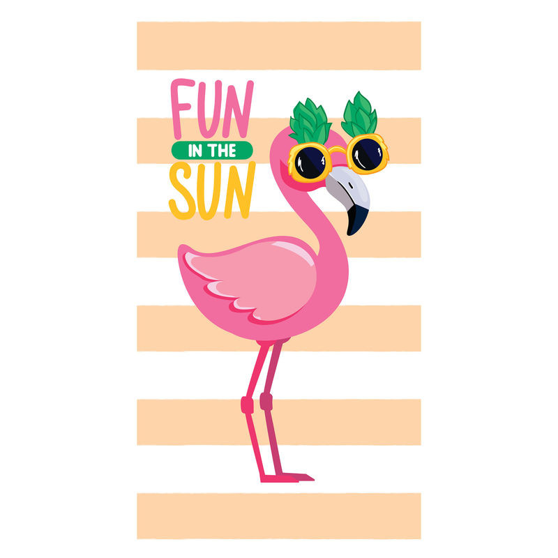 Toalha Praia Flamingo Fun in the Sun | Loja da Criança